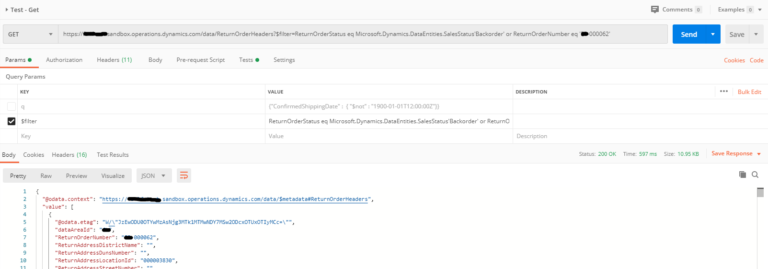 Filter D365 Entities with OData – Marked Code