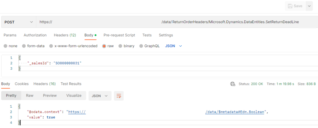 D365 X++ OData Actions – Marked Code